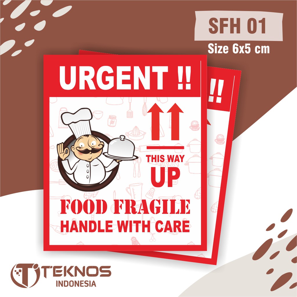 Jual STIKER FRAGILE PECAH BELAH UNIK LUCU MATE/DOFF UKURAN 6X5 [100 PCS ...
