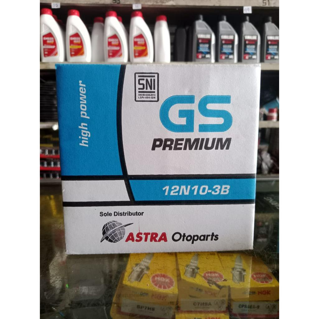 Jual Aki GS 12N10-3B Aki Basah 12V 10Ah/10Hr Untuk Motor Roda Tiga | Shopee Indonesia