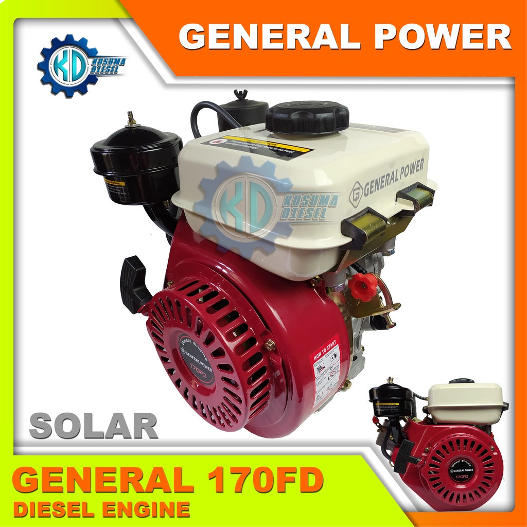 Jual MESIN DIESEL GENERAL 170FD - SOLAR - DIESEL MINI - MESIN SOLAR ...