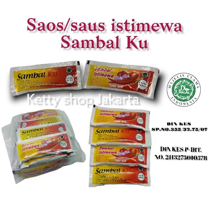 Jual (PROMO 1 sachet Rp 160) Saos Cabe Sachet Sambal Ku Saus Saset ...