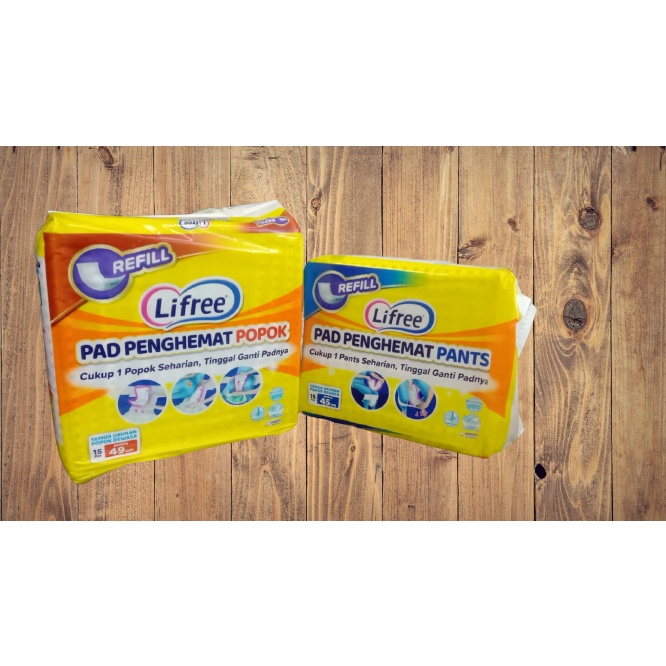 Jual LIFREE PAD PENGHEMAT POPOK PEREKAT DAN PANTS ISI 15 PCS -REFILL- (UNTUK SEMUA UKURAN POPOK ...
