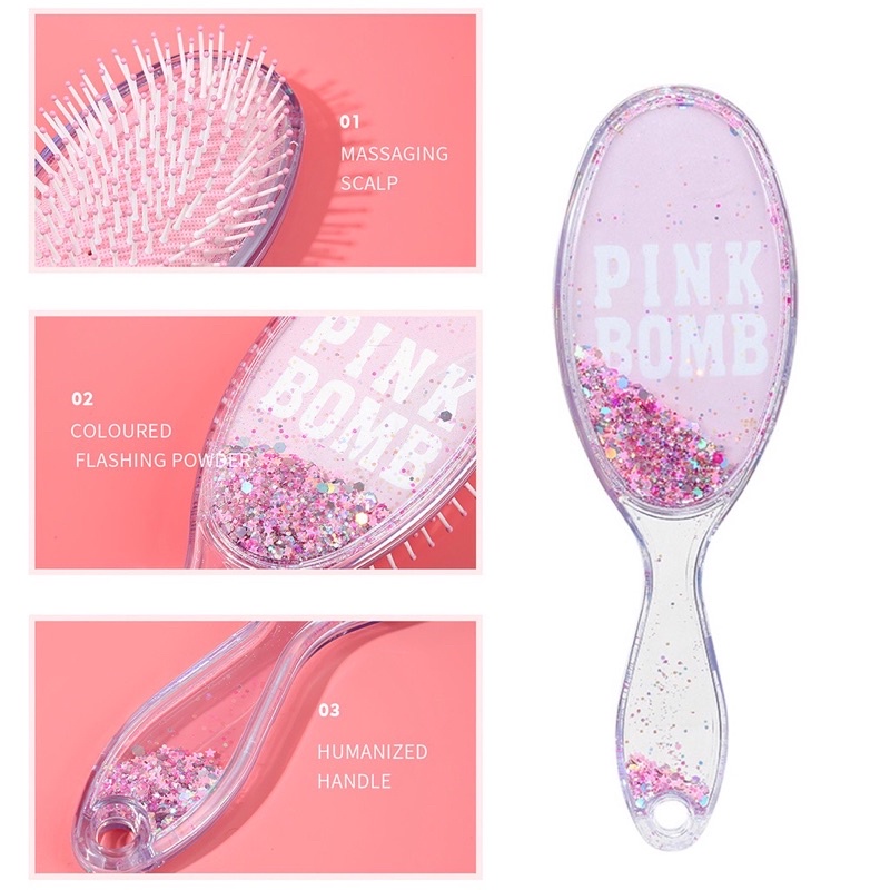 Jual Miniso Official sisir rambut wanita cushion hair brush comb ...
