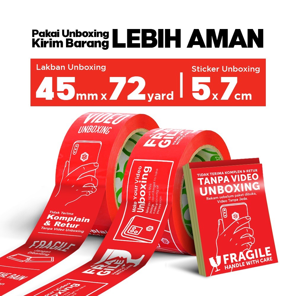 Jual Stiker Unboxing/Label Video Unboxing/Sticker Unboxing Label ...