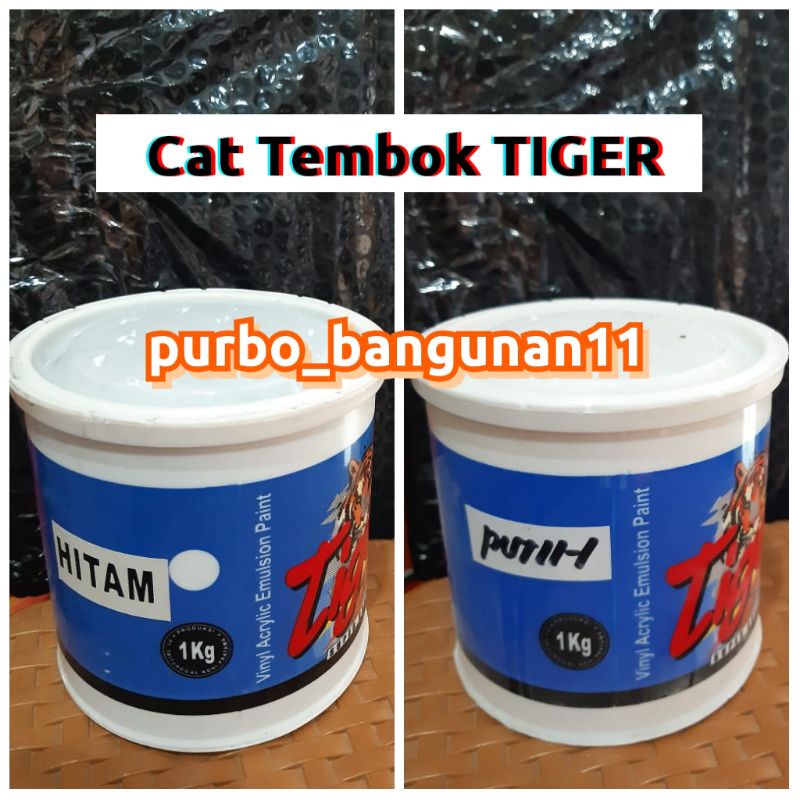 Jual Cat Tembok 1kg Tiger Hitam Putih Murah Cat Trotoar - Putih ...