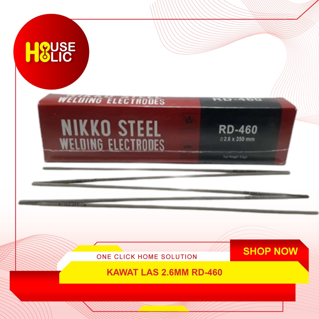 Jual Kawat Las Nikko Steel RD-460 2.6mm Per Kg / Steel Welding Electrode | Shopee Indonesia