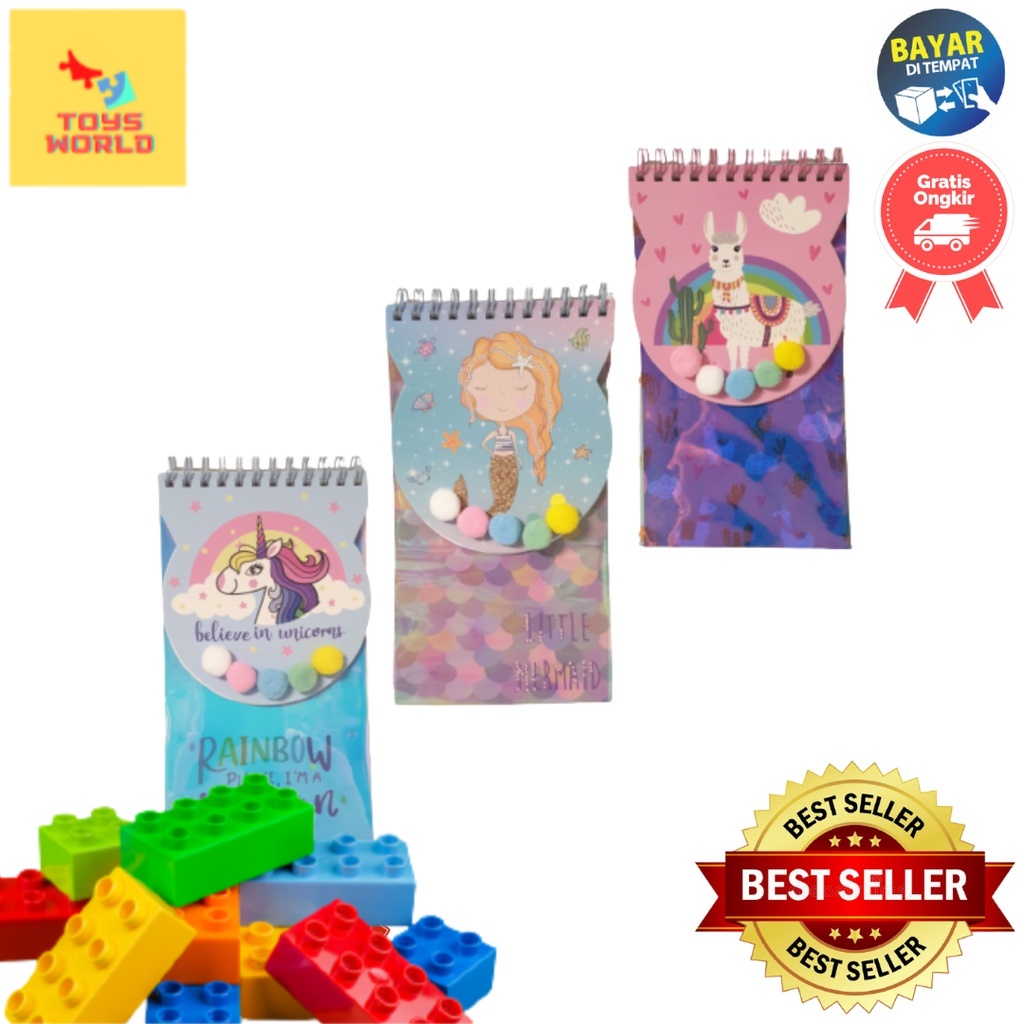 Jual Notepad memo / Buku catatan lucu motif Mermaid / Unicorn / Sheep P ...