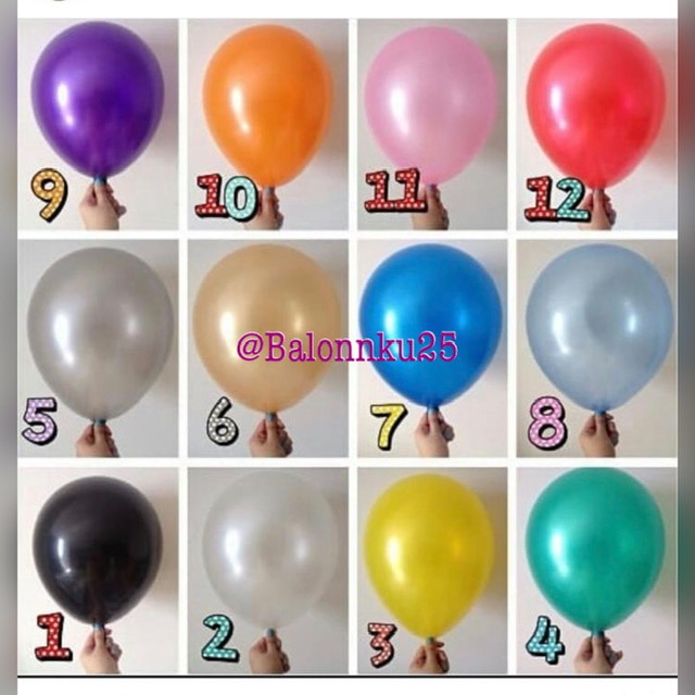 Jual Latex metalic berbahan tebal / Latex metalic 12inch | Shopee Indonesia
