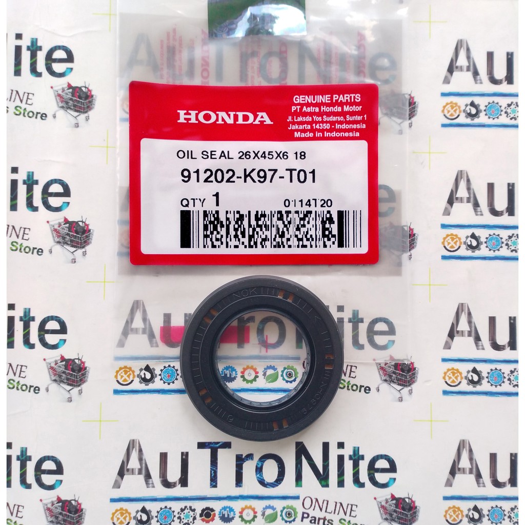 Jual Oil Seal Crankshaft CVT As Kruk Kiri 26x45x6 91202-K97-T01 Original Honda PCX SH Vario Air ...