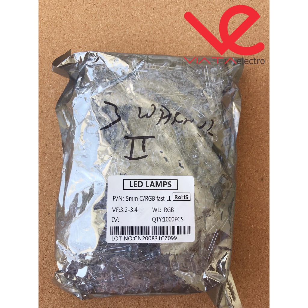 Jual LED 5mm RGB 3 WARNA MURAH 1 pack 1000pcs LED LAYANGAN LED FLASHING ...