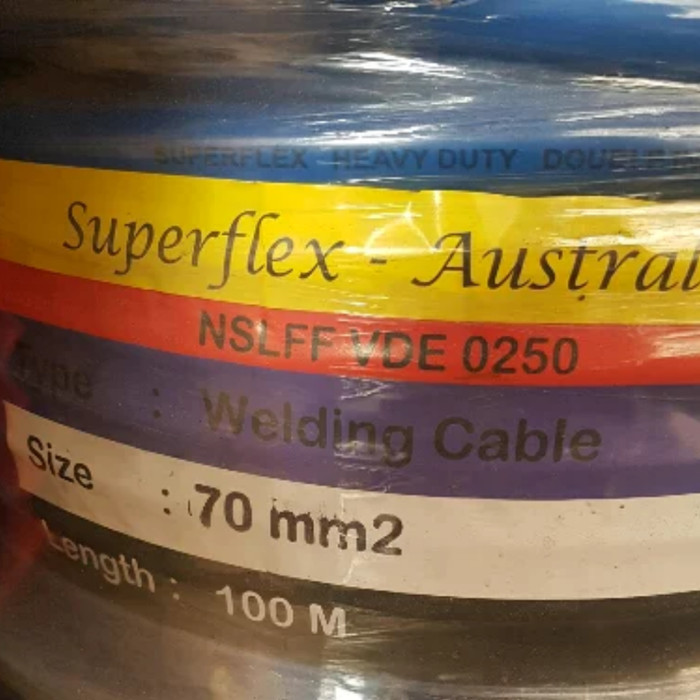 Jual WELDING CABLE SURFLEX BRAND 70 mm2 x 100 M - Kabel Las Superfle ...