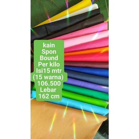 Jual KERTAS BUKET(KAIN SPON BOUND) PAKET HEMAT 1 KILO MUAT 15 METER (15 ...