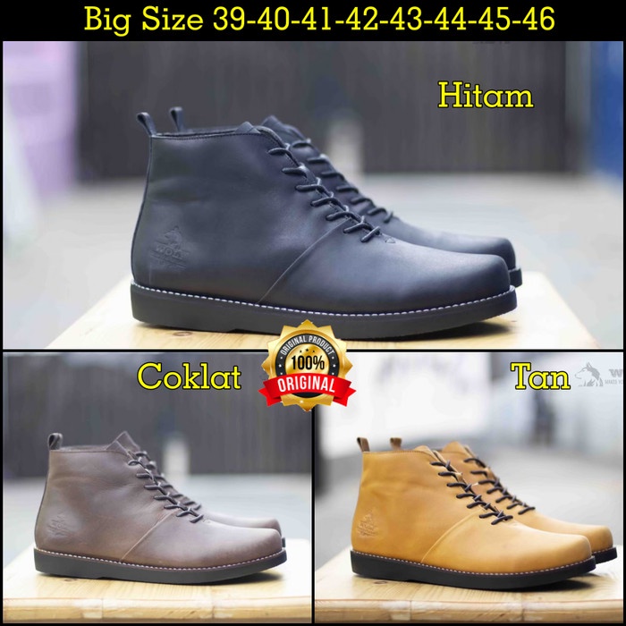 Jual Sepatu Kerja Ukuran Besar Big Size 44 45 46 Boots Formal Casual ...