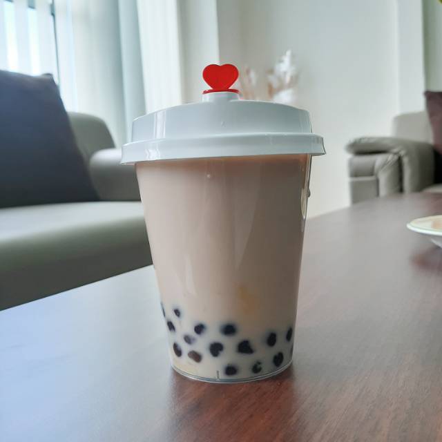 Jual Cup Cheese Tea Injection 12 oz - 360ml + LID - heart BOBA CUP ...