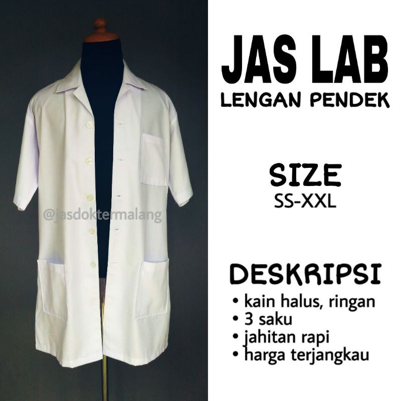 Jual JAS LAB JAS LABORATORIUM JAS LAB PENDEK JAS LAB PANJANG JAS LAB ...