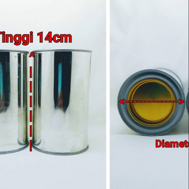 Jual Celengan Kaleng Polos Buka tutup besar tinggi 14cm diameter 8,5cm ...