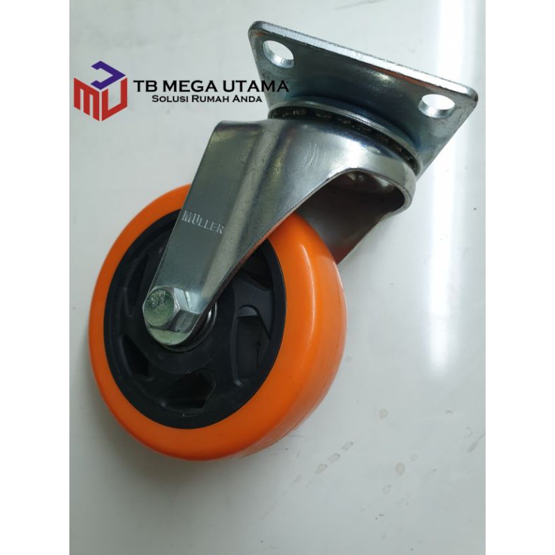 Jual Roda Roli Muller 4" Hidup | Roda Trolley Empat Inch | Shopee Indonesia