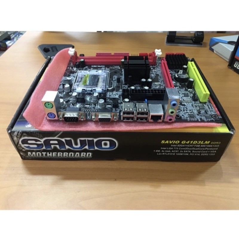 Jual MOTHERBOARD SAVIO G41 SOCKET LGA 775 Garansi 1 tahun | Shopee Indonesia