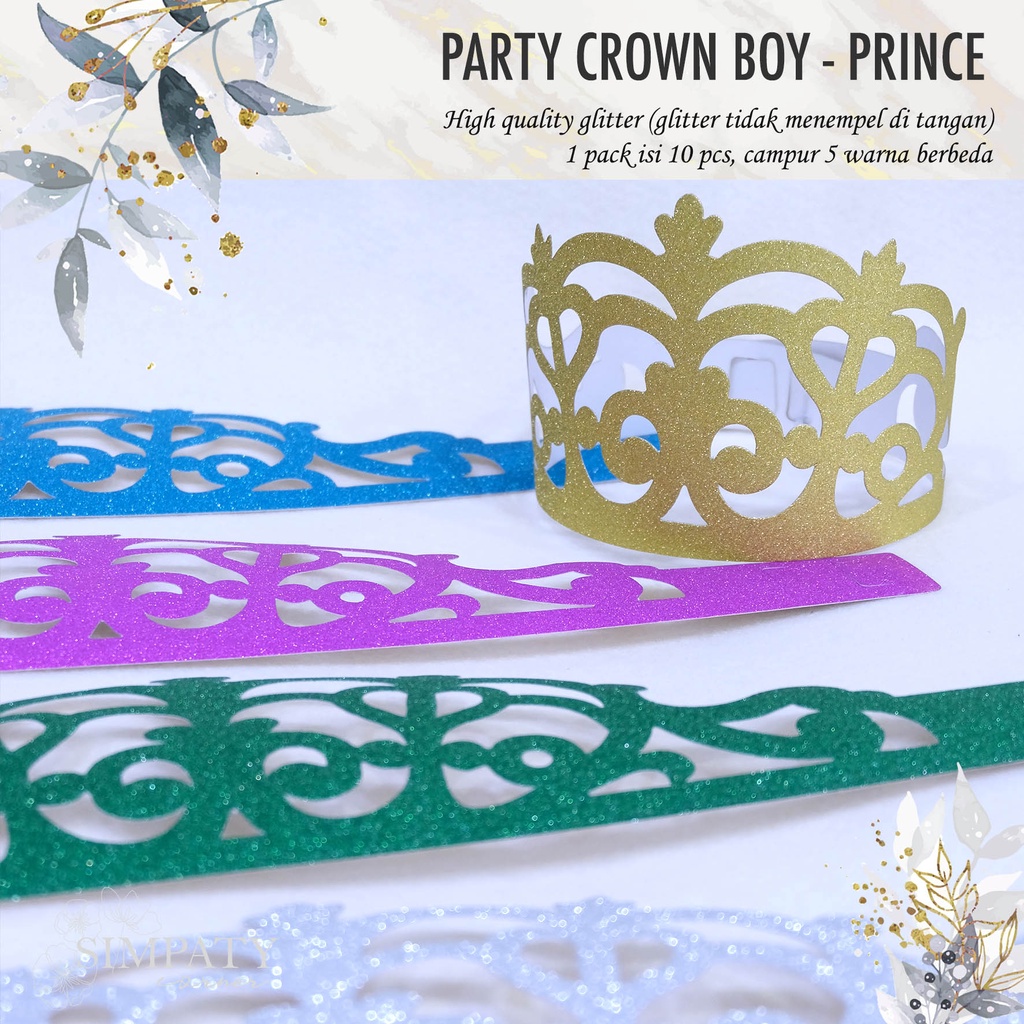 Jual Topi ulang tahun | topi pesta mahkota raja ratu king queen prince ...