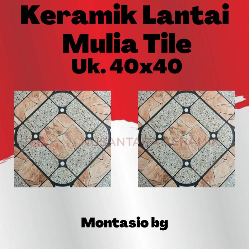 Jual Keramik Lantai Mulia Tile Ukuran 40x40 Montasio Brown | Shopee ...