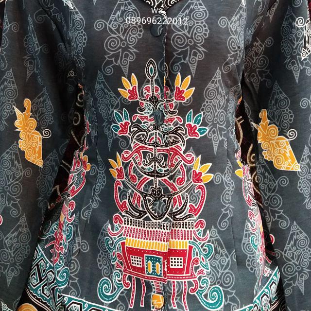 Jual Baju batik kalteng perempuan lengan panjang | Shopee Indonesia