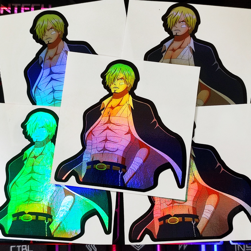 Jual STICKER STIKER HOLOGRAM ANIME - ONE PIECE SANJI - STIKER LAPTOP ...
