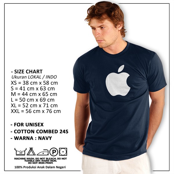 Jual Kaos Distro Iphone OT0458 - APPLE - Dongker Ukuran XS - 6XL | Shopee Indonesia