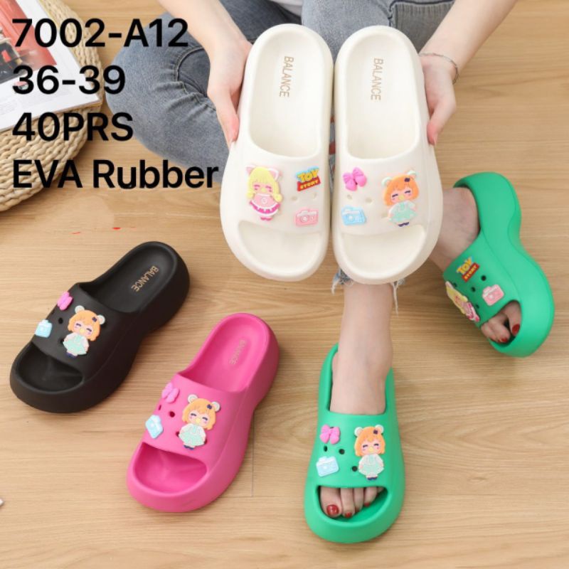 Jual Slop Wedges Fuji Tebal Jibbitz Princess Balance 7002-A12 | Shopee ...