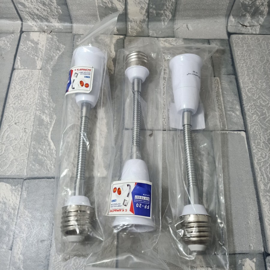 Jual Fitting Sambung Lampu Ukuran E27 To E27 Panjang 20cm Lamp Horder ...