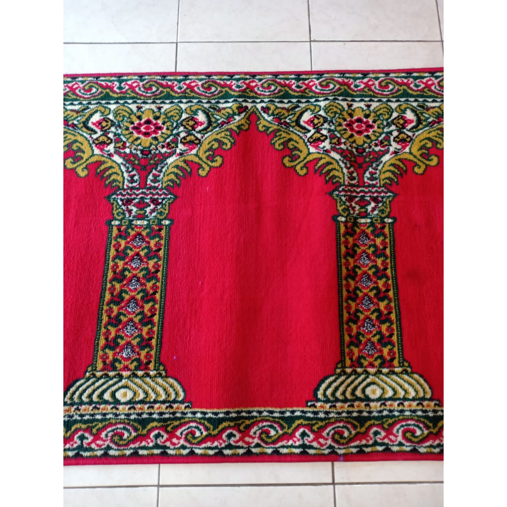 Jual Sadjadah Masjid Gambar Pilar Red/Green/ sadjadah murah | Shopee ...