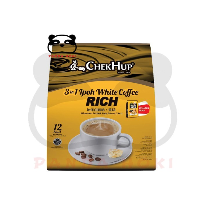 Jual CHEK HUP RICH 3 IN 1 Ipoh White Coffee 600 gr / Chekhup King [ 12 sachet x 40 gr] | Shopee ...