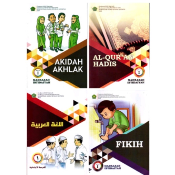 Jual PAKET BUKU SISWA MI KEMENAG KELAS 1 FIKIH, AKIDAH AKHLAK, BAHASA ARAB, AL QURAN HADIS ...