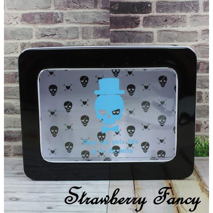Jual Box Kaleng Motif Mr Skull (Warna Biru) | Shopee Indonesia