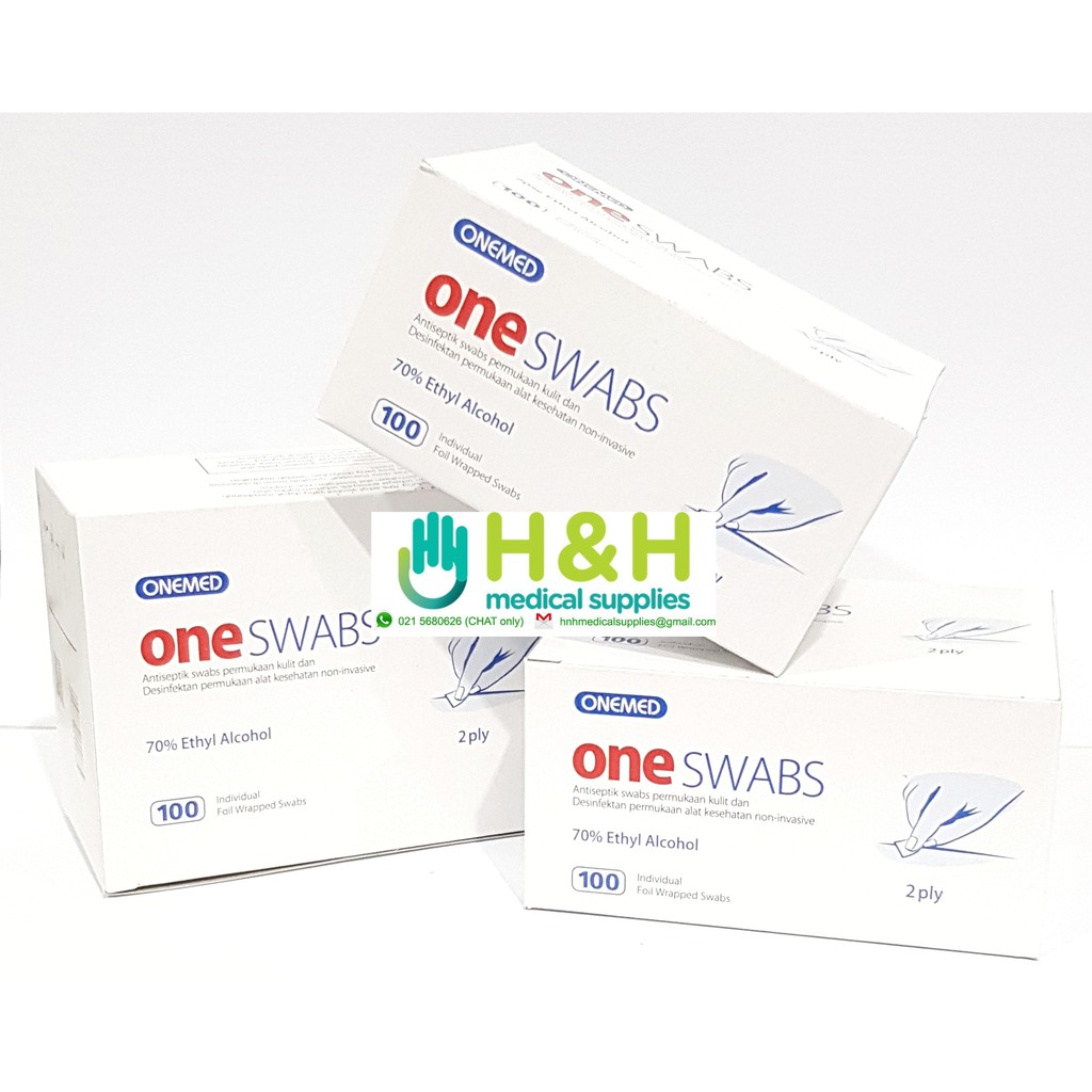 Jual One Swab / One Swab TISSUE ALKOHOL isi 100 pcs / Oneswabs ...