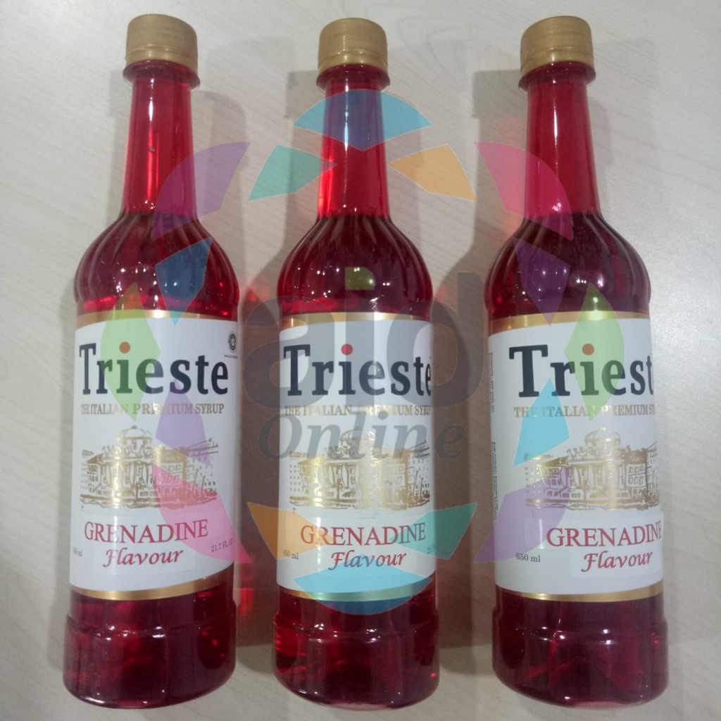 Jual Sirup Trieste Italian Premium Syrup Grenadine Flavour - 650ml ...