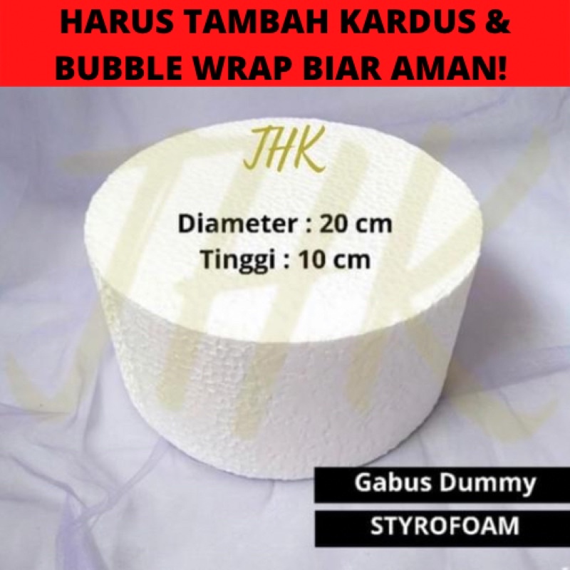 Jual DCB1020 - T10 D20 Gabus Dummy Cake Styrofoam Bulat Tinggi 10 cm ...