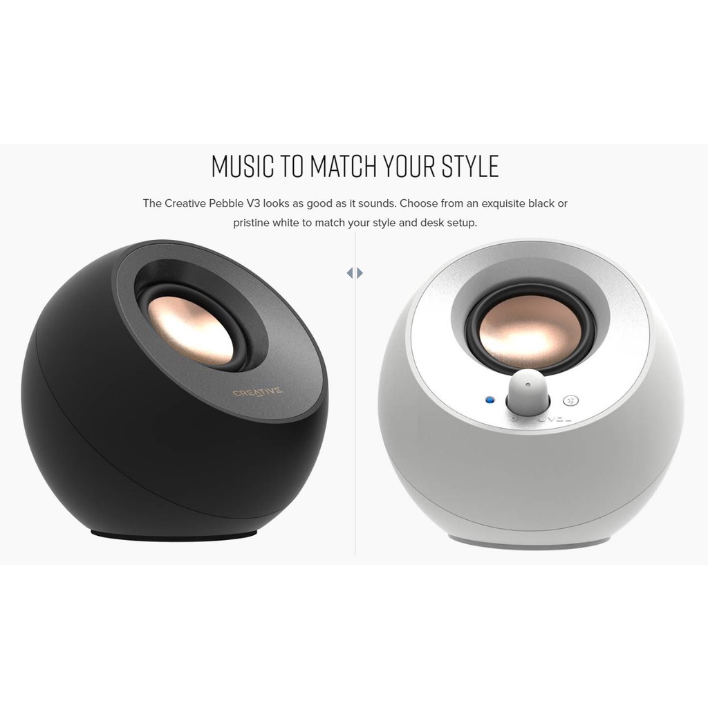 Jual Creative Pebble V3 Bluetooth 5.0 Portable Dual 2.0 PC Speaker USB ...
