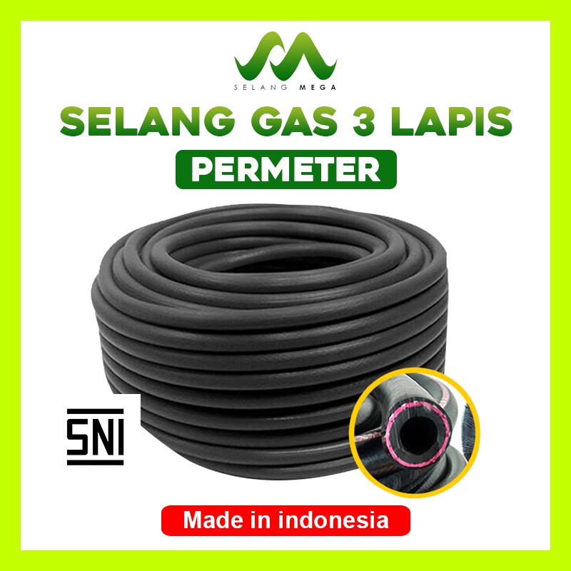 Jual MEGA Selang Gas Elpiji Selang Gas 3 Lapis Permeter Selang Gas SNI ...