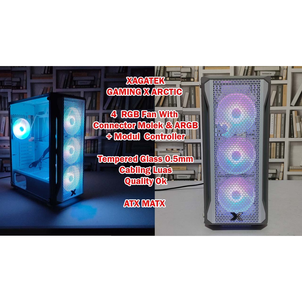 Jual CASING PC XIGMATEK CASING XAGATEK GAMING X ARCTIC 4 FAN RGB ARGB ...
