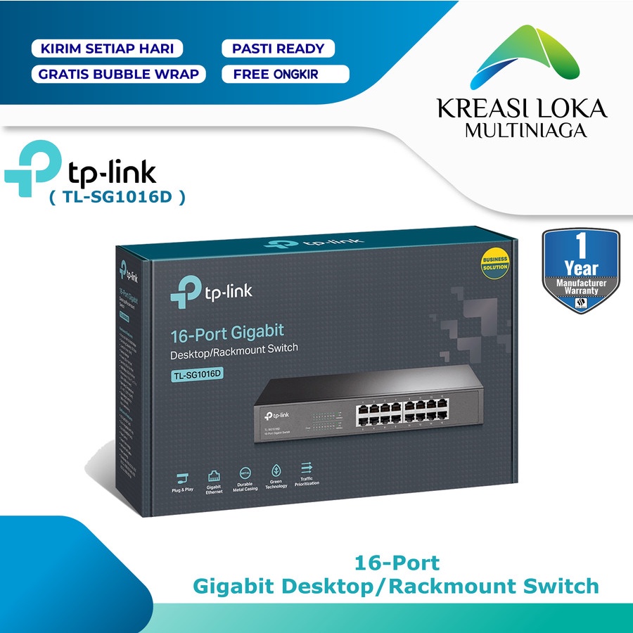 Jual TP LINK SG1016D TPLINK TL-SG1016D 16 Port Gigabit Desktop ...
