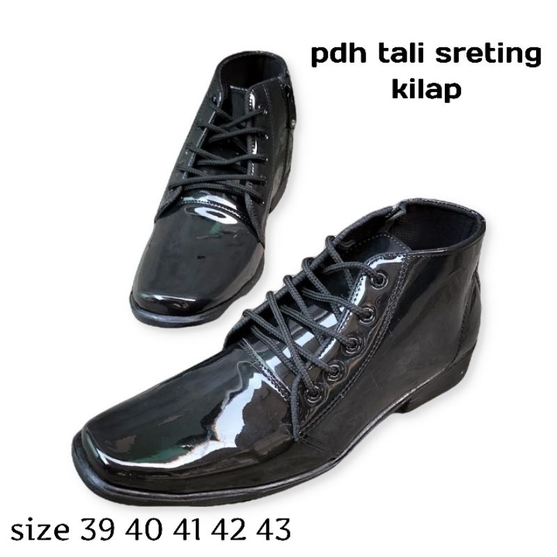 Jual sepatu pria/sepatu formal /sepatu dinas/ sepatu PDH tali sleting ...
