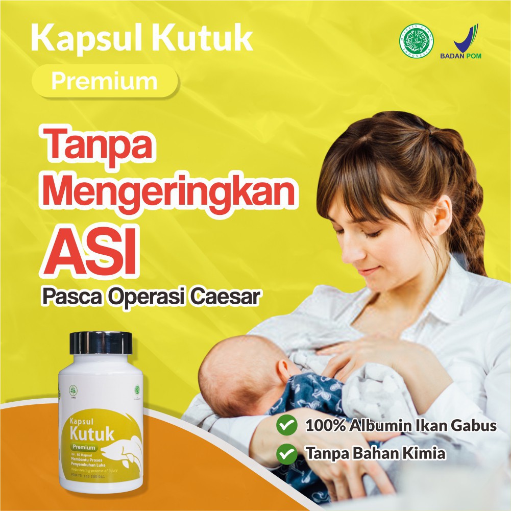 Jual Obat Pasca Operasi Cesar KAPSUL KUTUK PREMIUM Ekstrak Ikan Gabus Penambah Albumin Tubuh ...