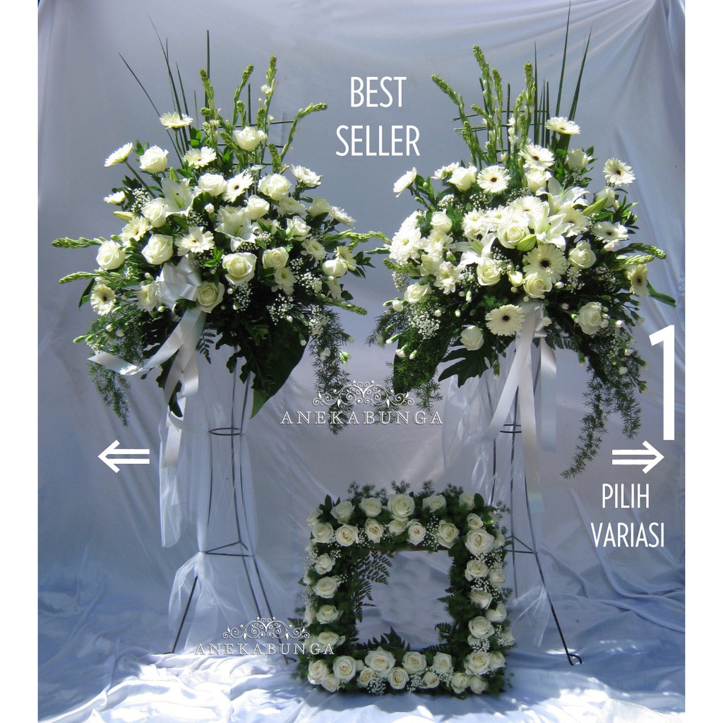 Jual Standing Flower Duka Cita Karangan Condolence Bunga Besi Fresh ...