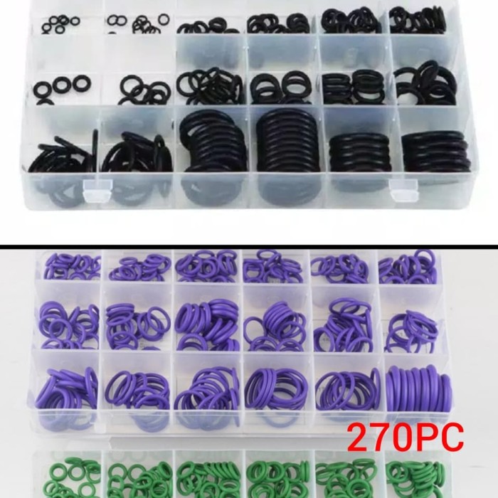 Jual KARET RUBBER SEAL O RING SET 225 PC DAN 270PC DAN KOTAK IMPORT ...