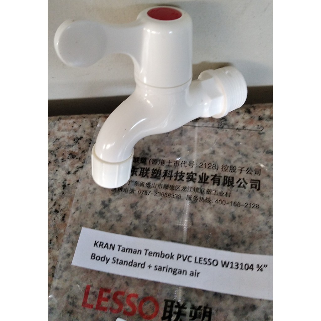Jual Kran Taman Tembok PVC Plastik 3/4" / Keran PVC Tembok / Stop Kran ...