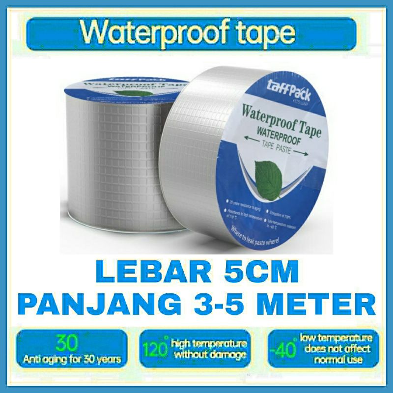 Jual Lakban Aluminium Foil Tape Penambal Atap - Lem Tambal Talang, Seng, Asbes, Genteng. - 5CM X ...