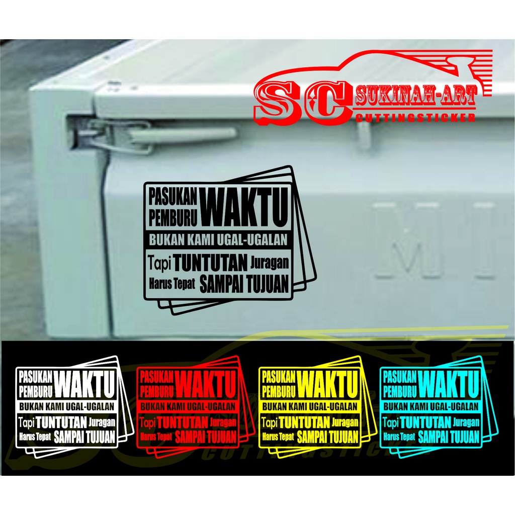 Jual Stiker mobil termurah[COD] pasukan pemburu waktu variasi stiker ...