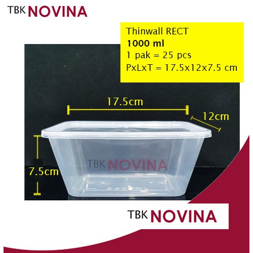 Jual [ecer 1 Pcs] Thinwall Kotak Food Container Box Tempat Makan