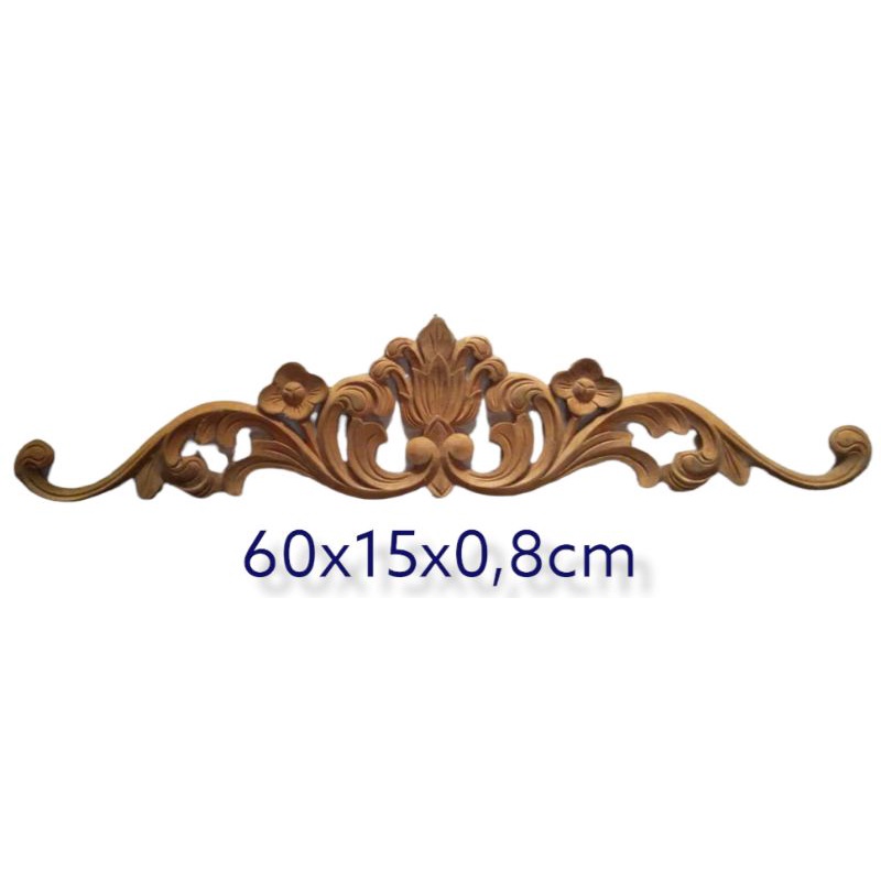 Jual ORNAMENT UKIRAN TEMPEL GUNUNGAN KAYU MAHONI UKURAN 60x15x0,8 ...