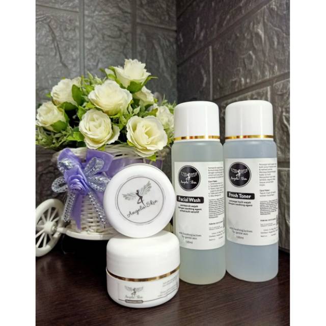 Jual Paket Ultimate AHA/glowing/krim flek Angela Skin | Shopee Indonesia