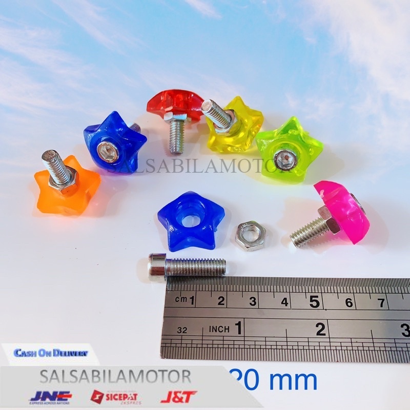 Jual Baut L5 10x20 mm Baut Plat Nomor universal Motor | Shopee Indonesia